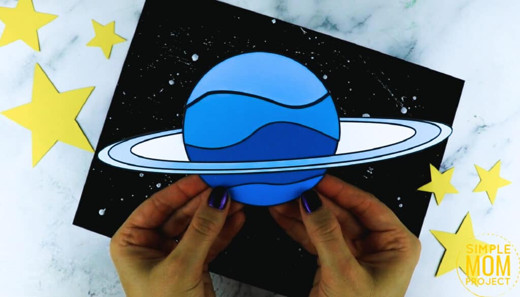 Uranus Craft With Printable Template - Simple Mom Project