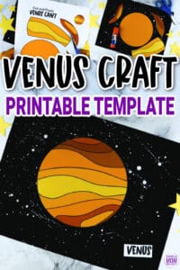 Cut and Paste Saturn Craft with Saturn Template - Simple Mom Project