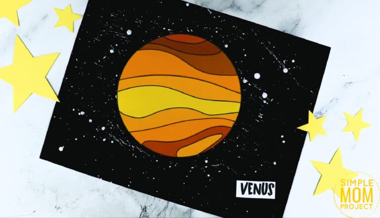 Planet Venus Cut and Paste Craft with Venus Template - Simple Mom Project