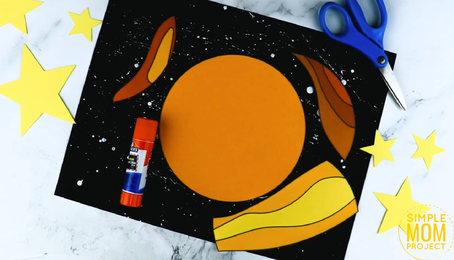 Planet Venus Cut and Paste Craft with Venus Template - Simple Mom Project