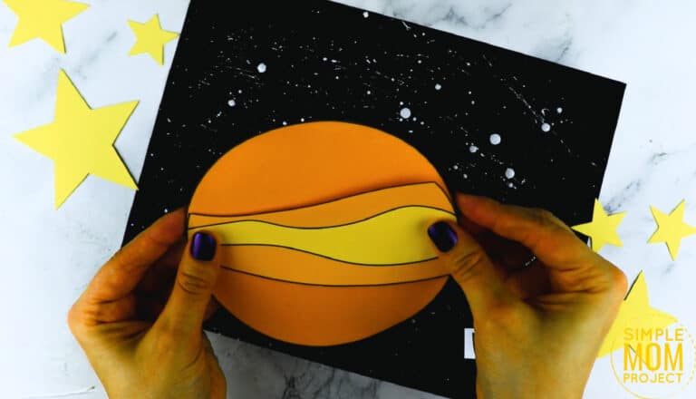 Planet Venus Cut and Paste Craft with Venus Template - Simple Mom Project