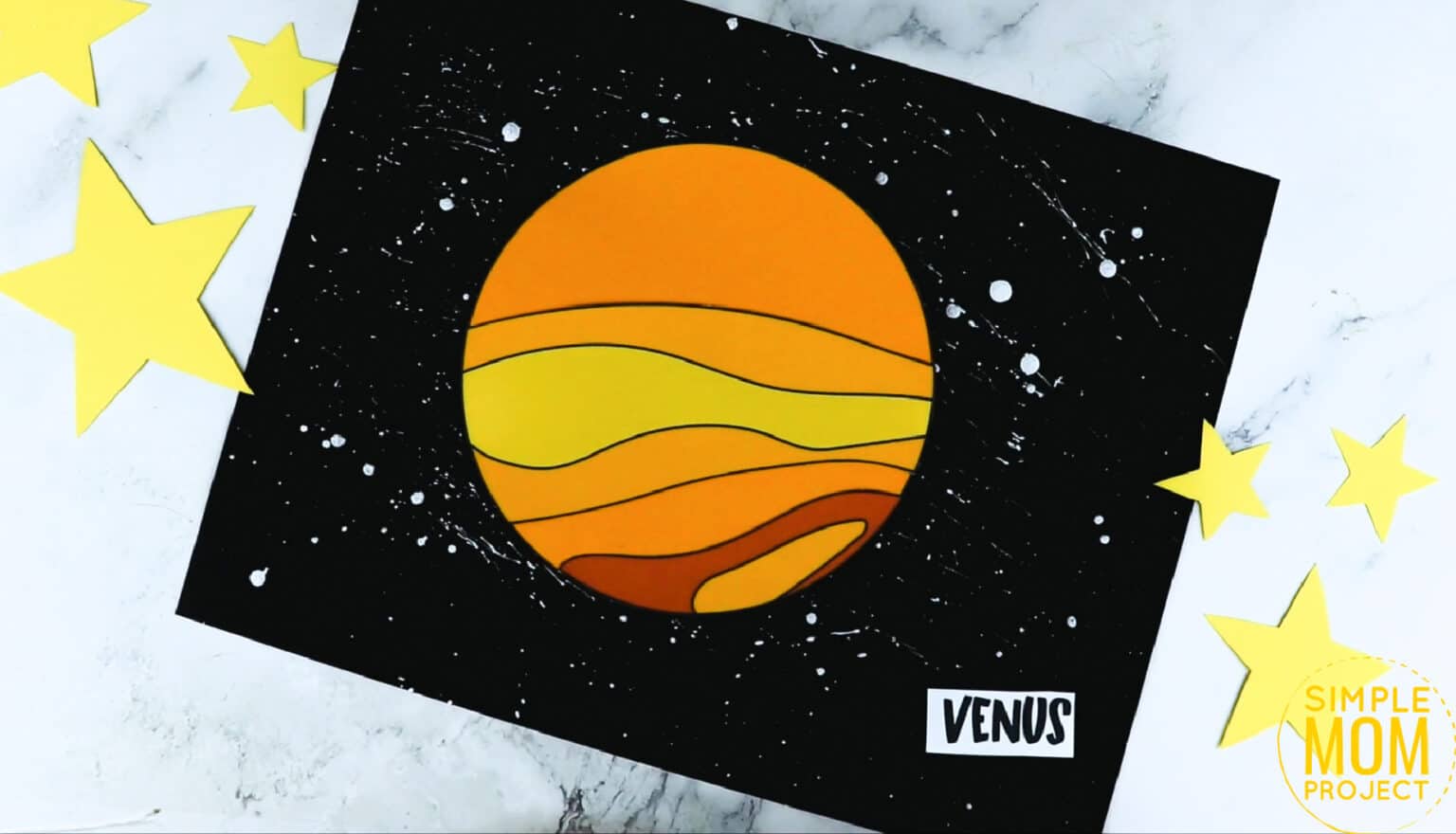 Planet Venus Cut and Paste Craft with Venus Template - Simple Mom Project