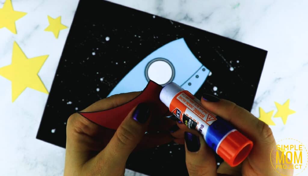 Cut and Paste Rocket Ship Craft with Spaceship Template - Simple Mom ...