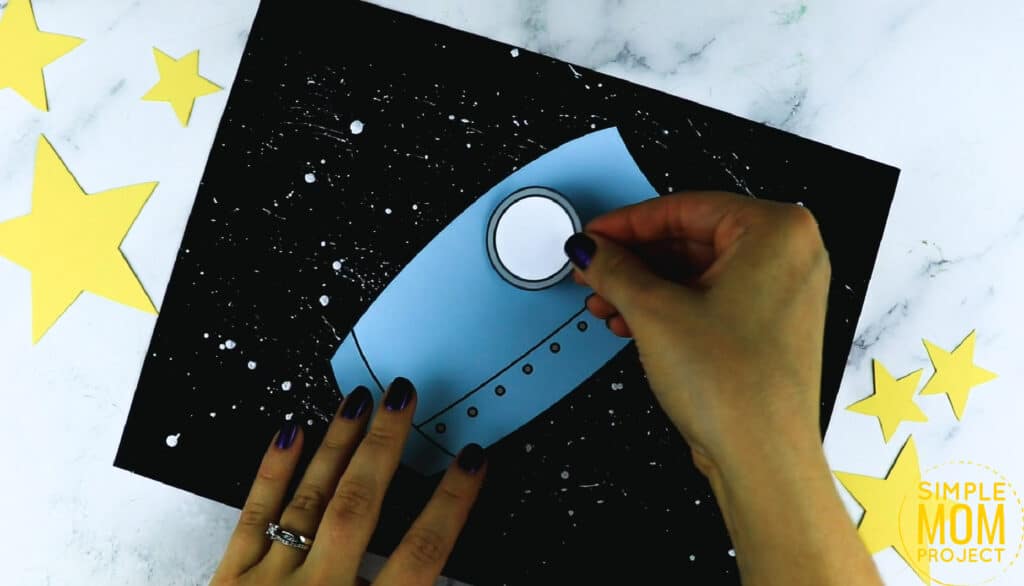 Cut and Paste Rocket Ship Craft with Spaceship Template - Simple Mom ...