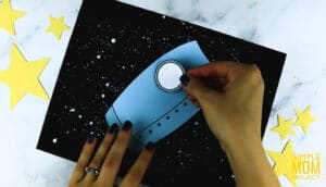Cut and Paste Rocket Ship Craft with Spaceship Template - Simple Mom ...