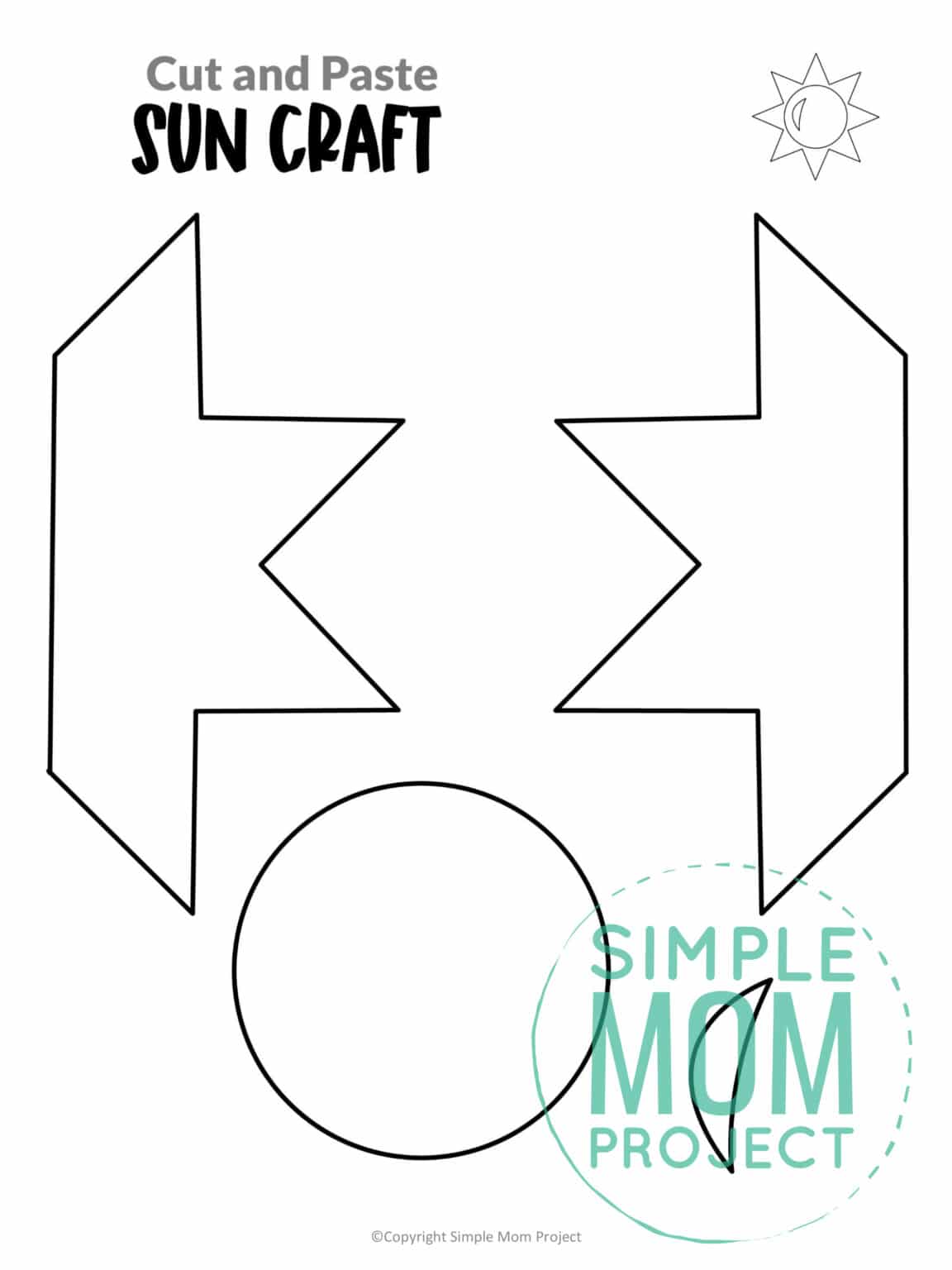Sun Craft Printable Template - Simple Mom Project