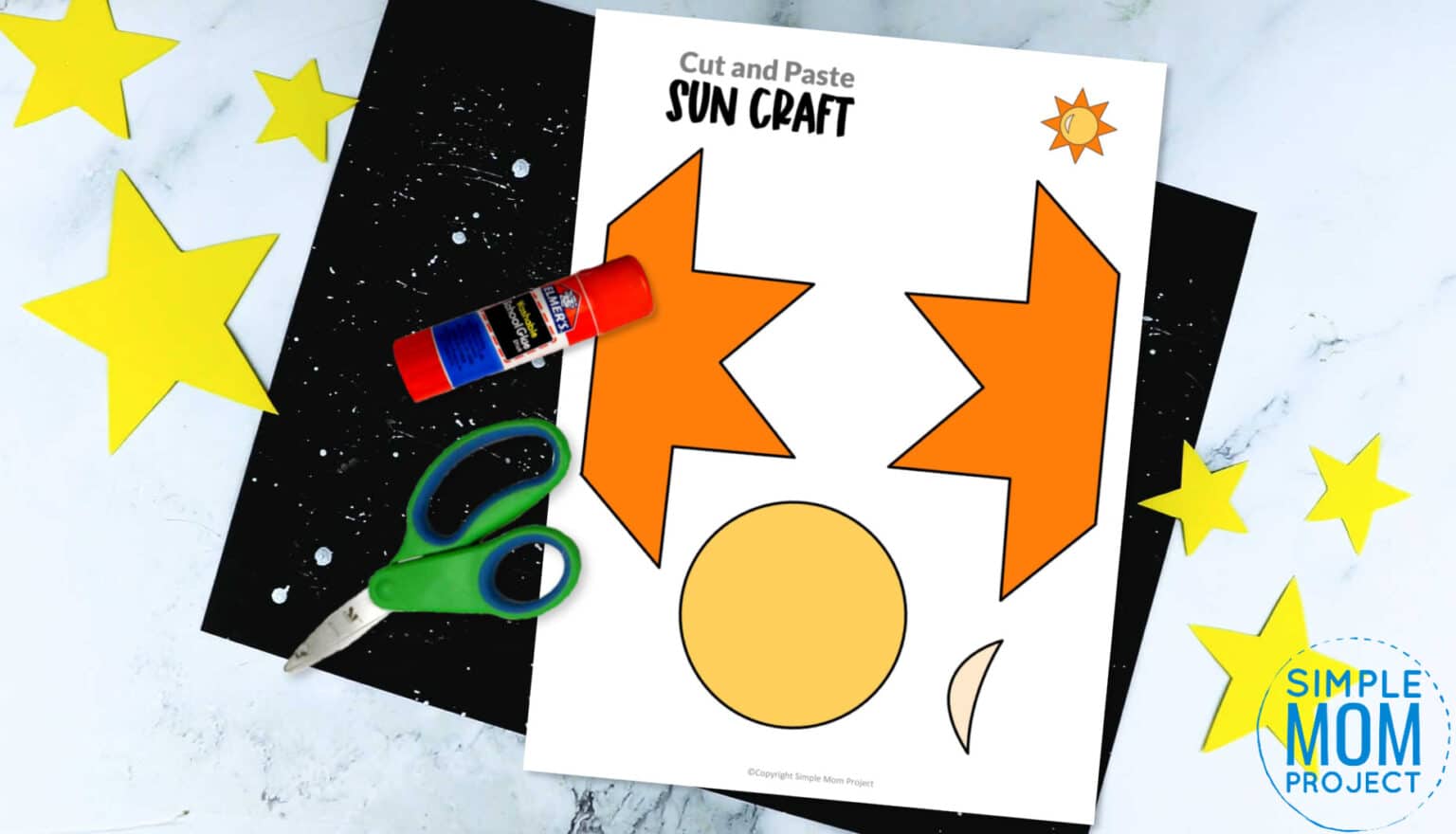 Sun Craft Printable Template - Simple Mom Project