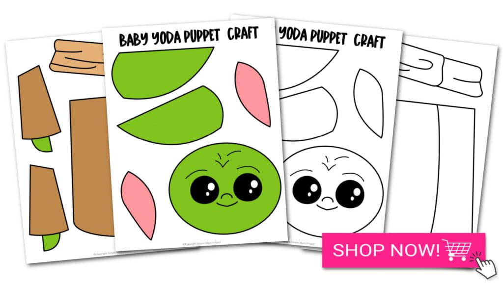 Printable Baby Yoda Paper Bag Puppet Template - Simple Mom Project