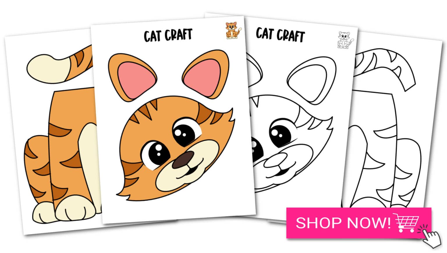 Printable Cat Paper Bag Puppet Template - Simple Mom Project