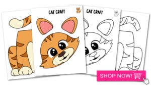 Printable Cat Paper Bag Puppet Template - Simple Mom Project