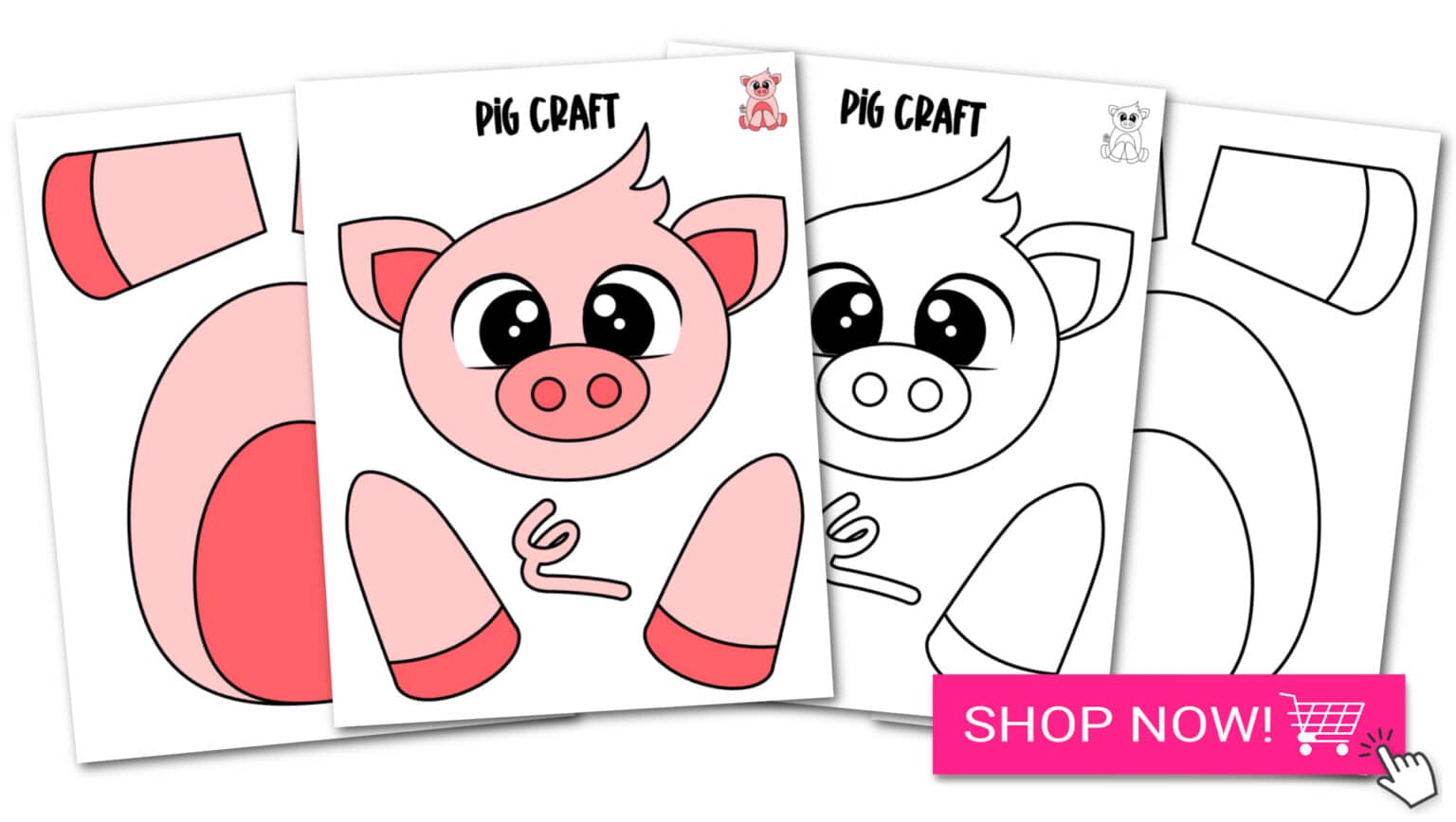 Printable Pig Paper Bag Puppet Template – Simple Mom Project