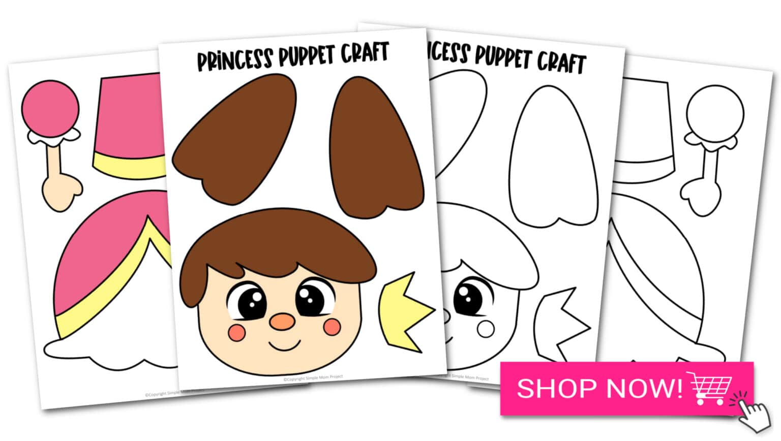 Printable Princess Paper Bag Puppet Template - Simple Mom Project