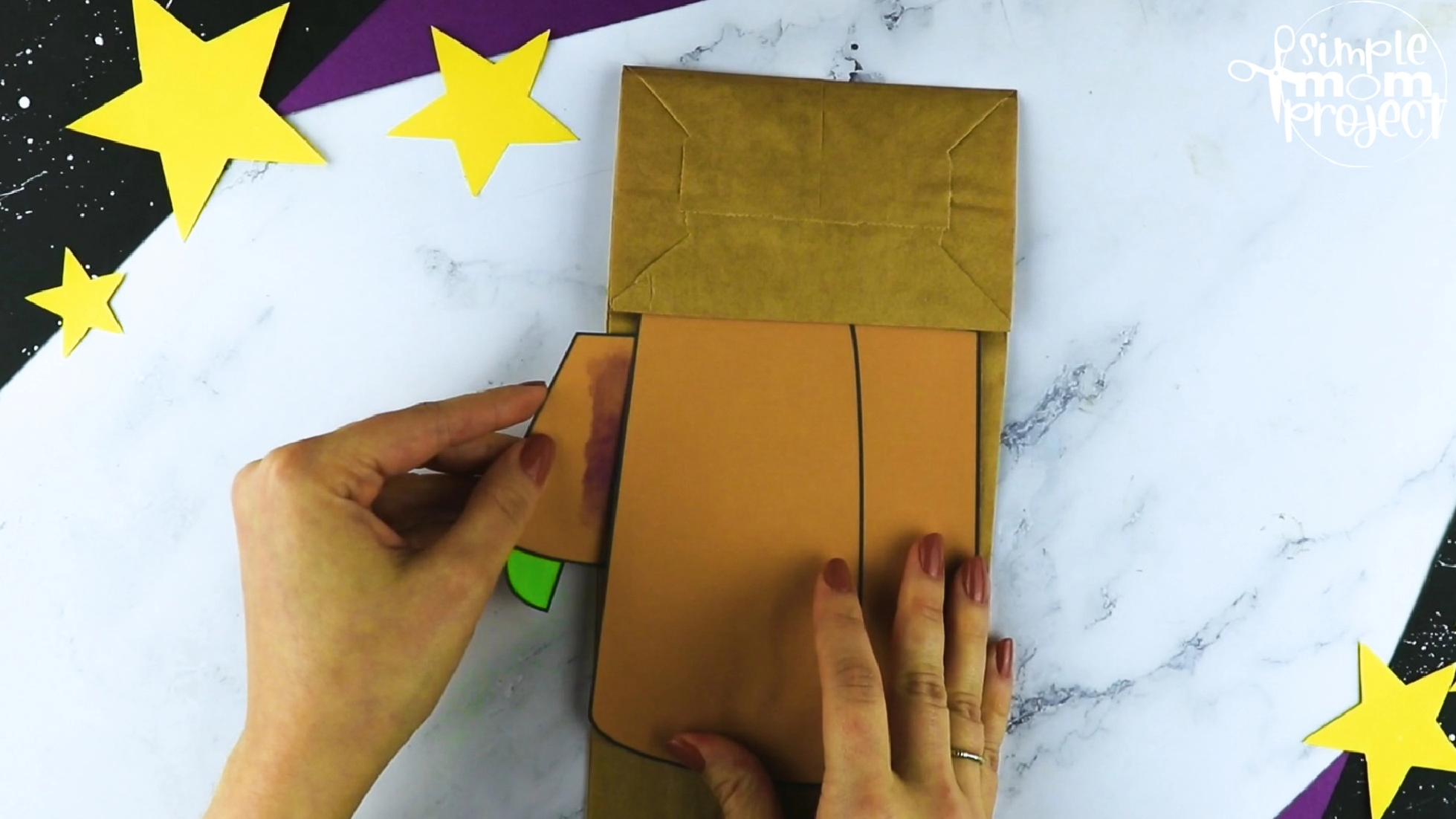 Printable Baby Yoda Paper Bag Puppet Template – Simple Mom Project