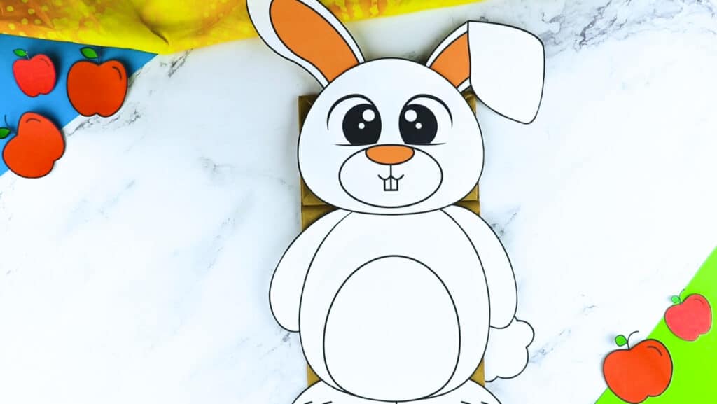 Printable Bunny Rabbit Paper Bag Puppet Template - Simple Mom Project