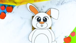 Printable Bunny Rabbit Paper Bag Puppet Template - Simple Mom Project