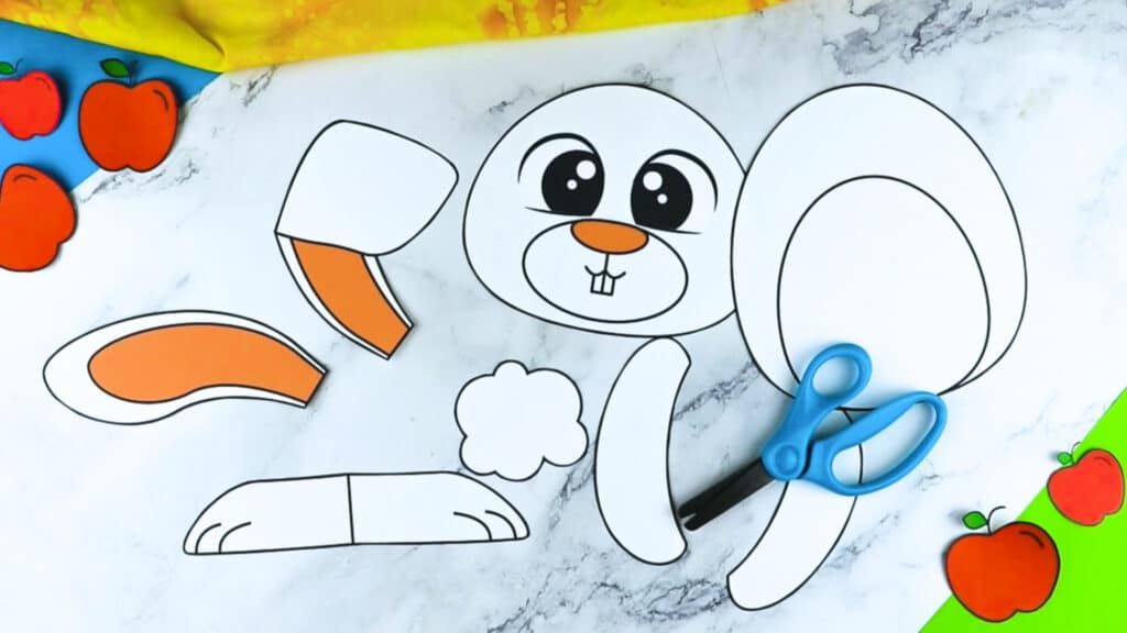 Printable Bunny Rabbit Paper Bag Puppet Template - Simple Mom Project