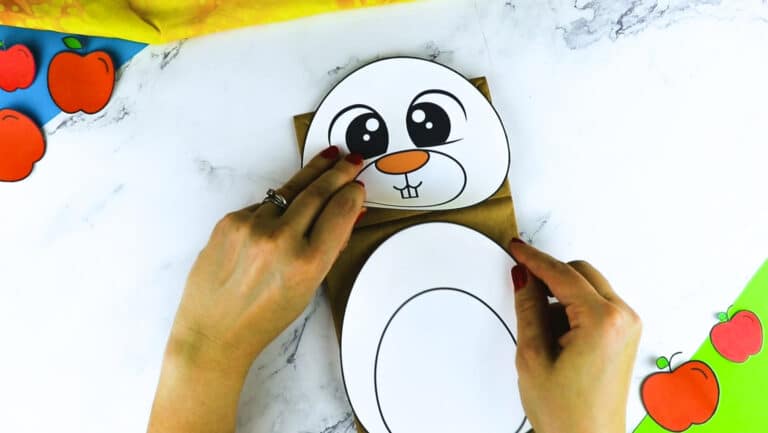 Printable Bunny Rabbit Paper Bag Puppet Template - Simple Mom Project