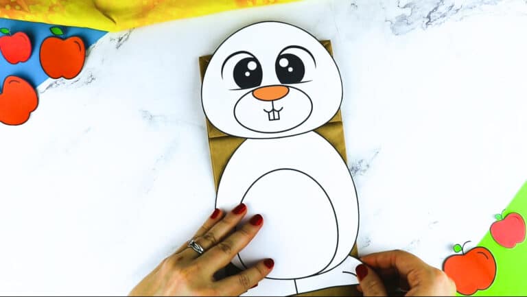 Printable Bunny Rabbit Paper Bag Puppet Template - Simple Mom Project