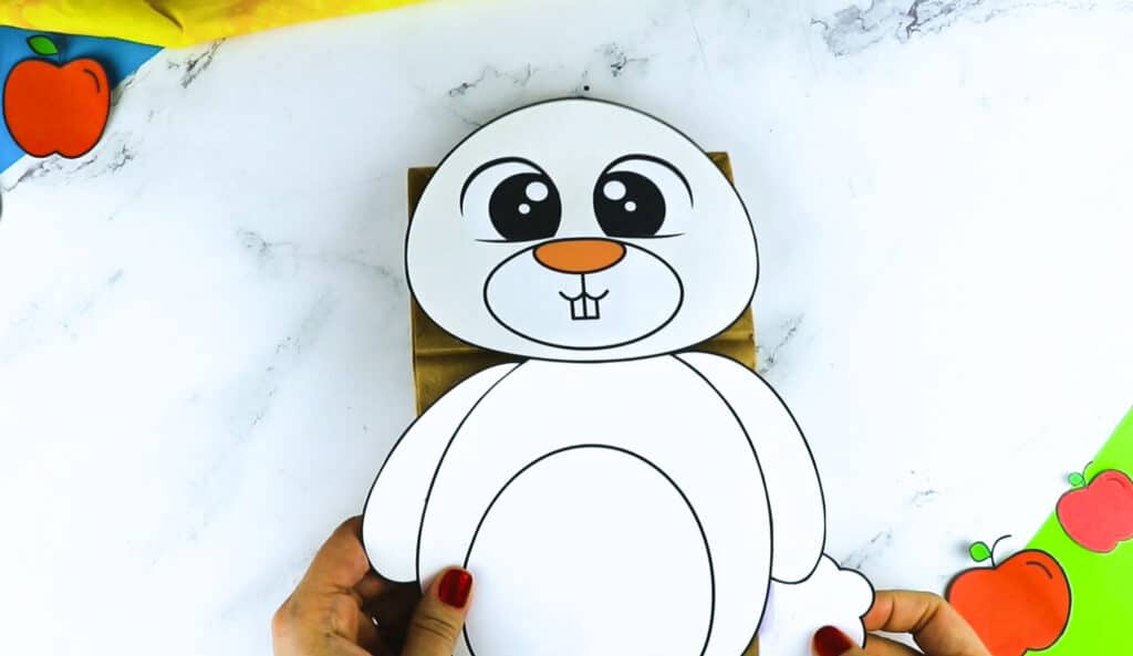 Printable Bunny Rabbit Paper Bag Puppet Template - Simple Mom Project