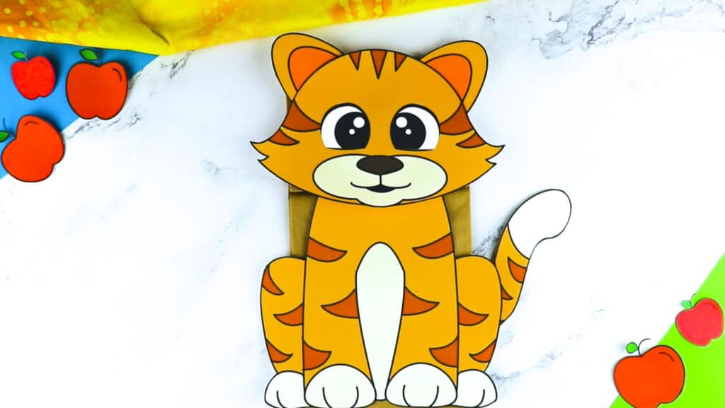 Printable Cat Paper Bag Puppet Template - Simple Mom Project