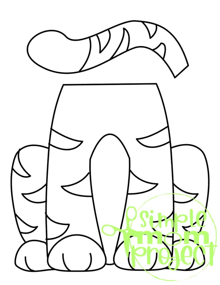 Printable Cat Paper Bag Puppet Template - Simple Mom Project