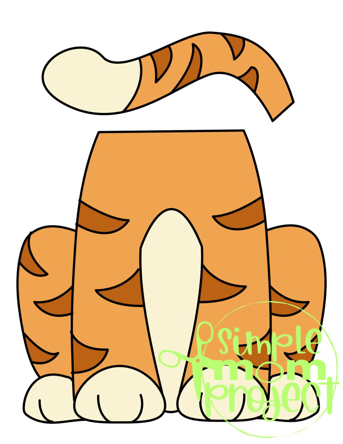 Printable Cat Paper Bag Puppet Template - Simple Mom Project