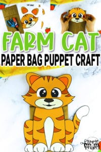 Printable Cat Paper Bag Puppet Template - Simple Mom Project