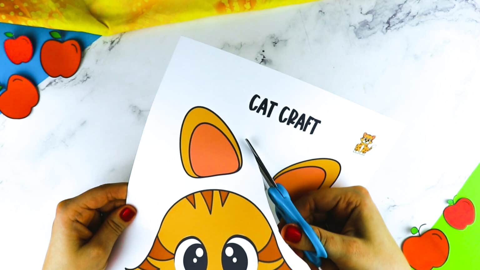 Printable Cat Paper Bag Puppet Template - Simple Mom Project