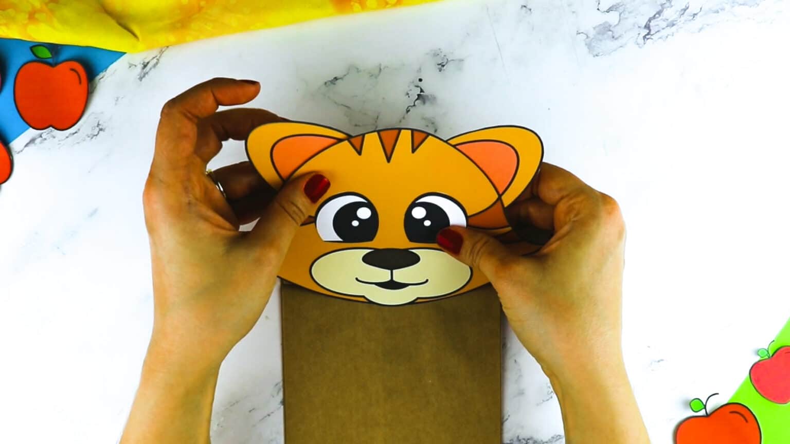 Printable Cat Paper Bag Puppet Template - Simple Mom Project