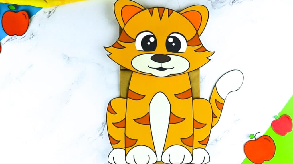 Printable Cat Paper Bag Puppet Template - Simple Mom Project