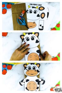Printable Cow Paper Bag Puppet Template - Simple Mom Project