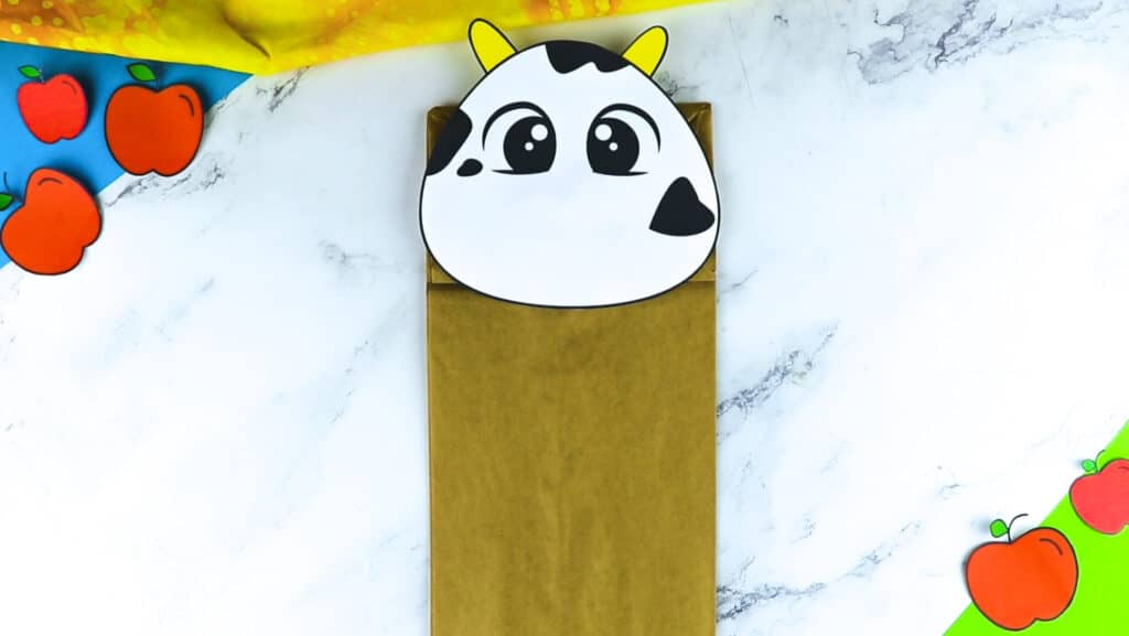 Printable Cow Paper Bag Puppet Template - Simple Mom Project