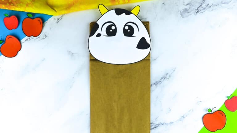 Printable Cow Paper Bag Puppet Template - Simple Mom Project