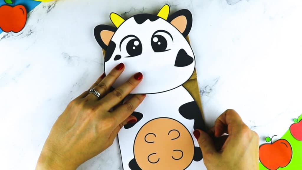 Printable Cow Paper Bag Puppet Template - Simple Mom Project