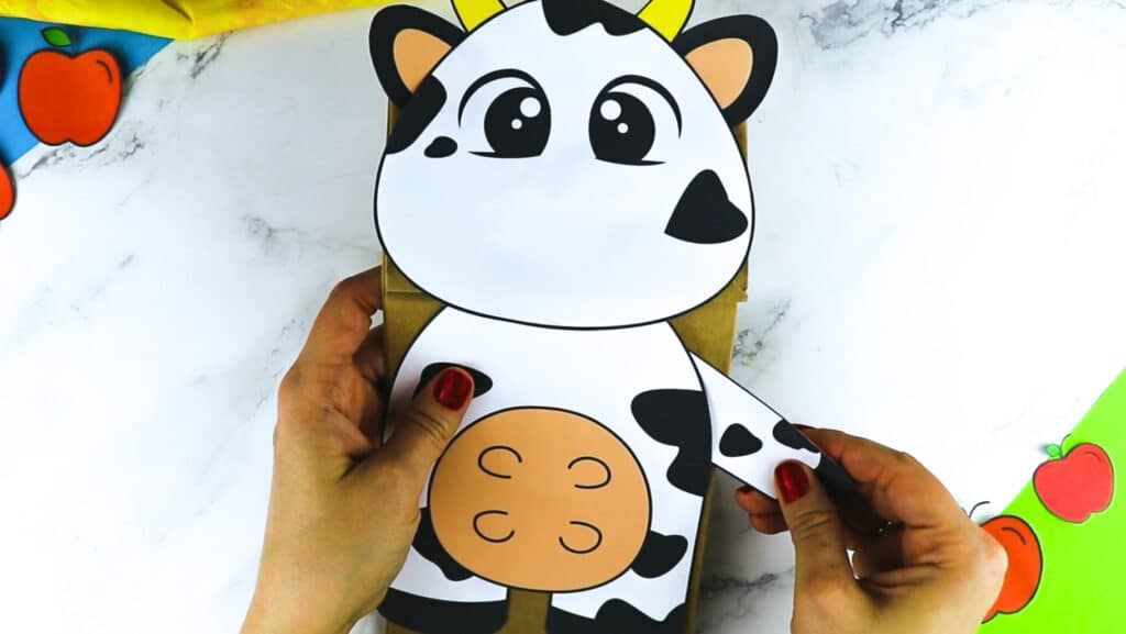 Printable Cow Paper Bag Puppet Template - Simple Mom Project