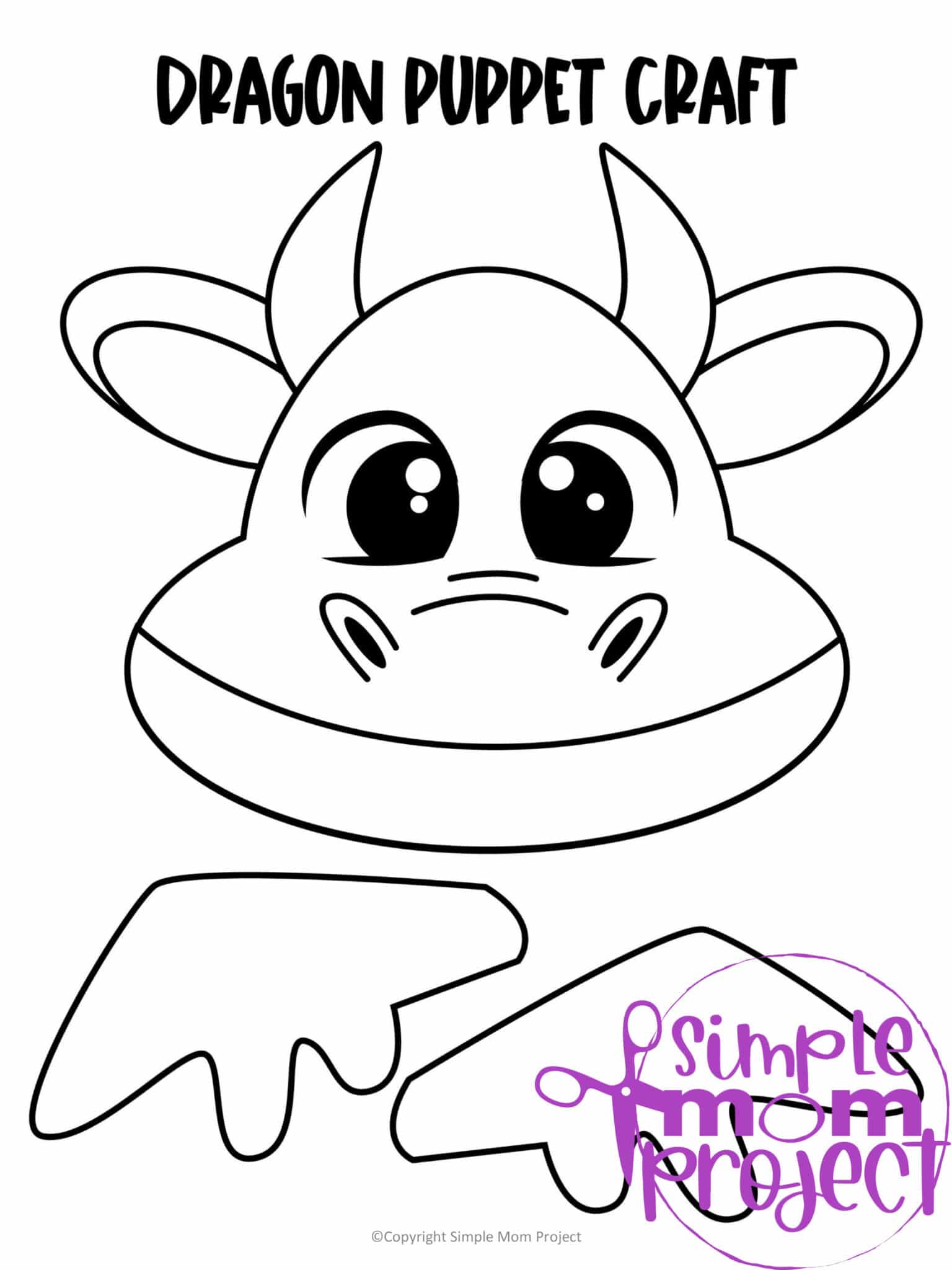 Printable Dragon Paper Bag Puppet Template – Simple Mom Project