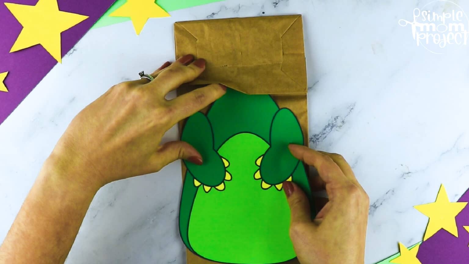 Printable Dragon Paper Bag Puppet Template – Simple Mom Project