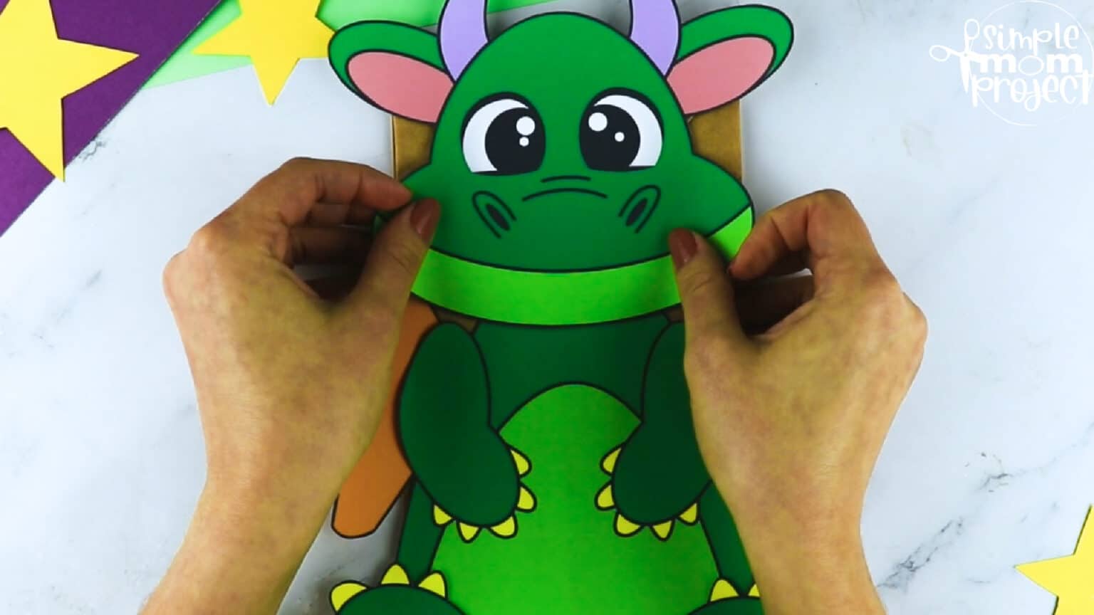 Printable Dragon Paper Bag Puppet Template – Simple Mom Project