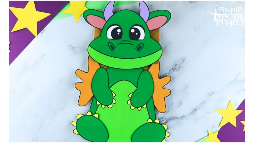 Printable Dragon Paper Bag Puppet Template – Simple Mom Project