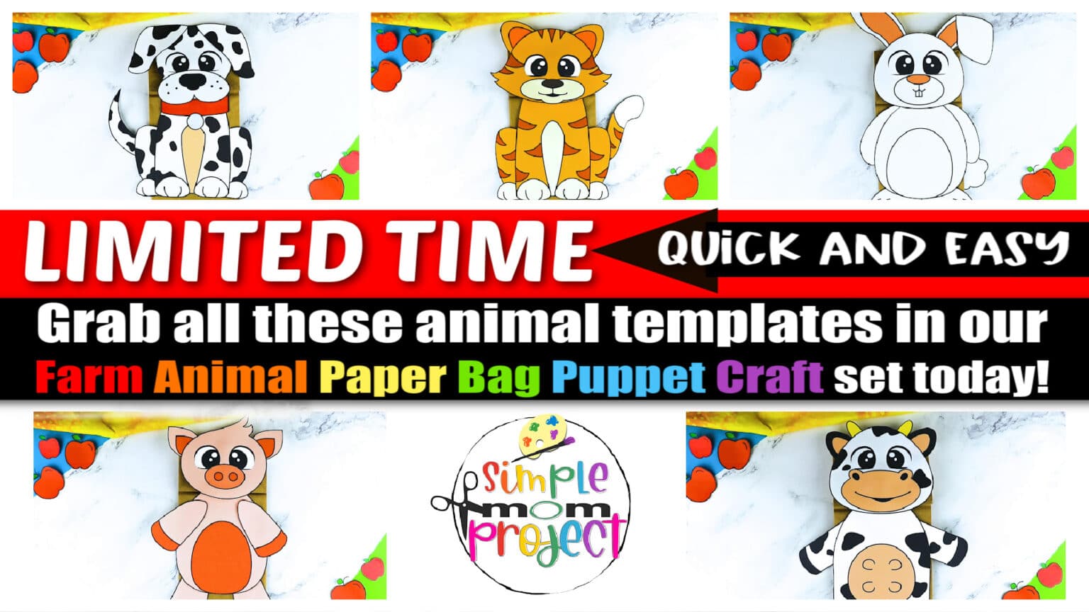 Printable Dog Paper Bag Puppet Template - Simple Mom Project