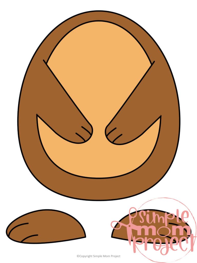 Printable Groundhog Paper Bag Puppet Template - Simple Mom Project