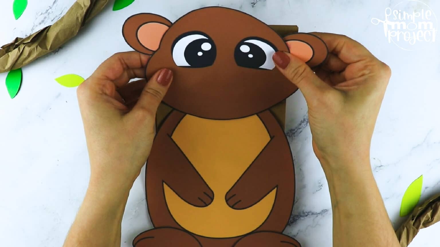 Printable Groundhog Paper Bag Puppet Template - Simple Mom Project