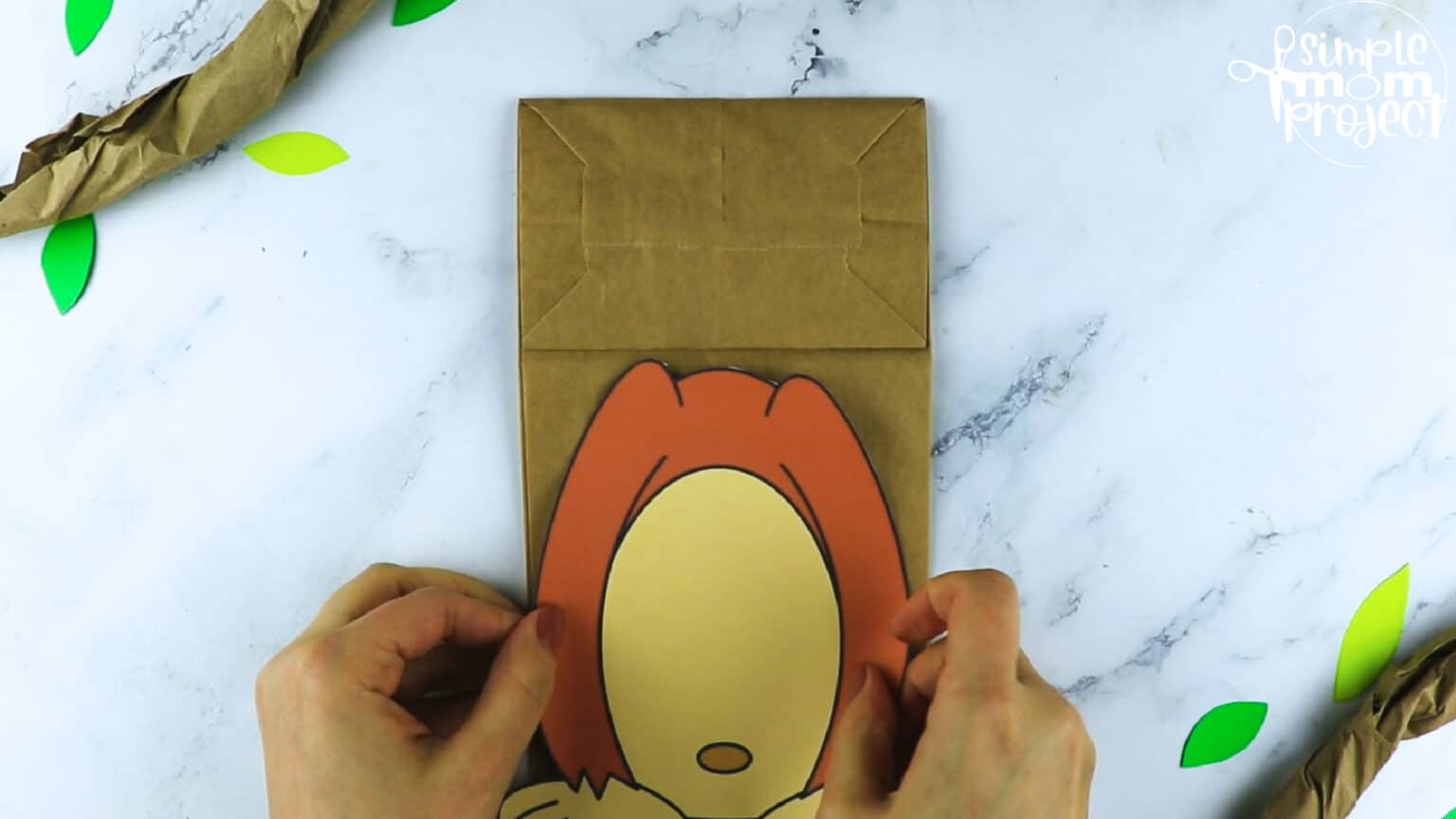 Printable Monkey Paper Bag Puppet Template - Simple Mom Project