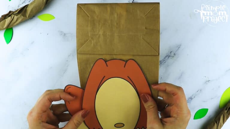 Printable Monkey Paper Bag Puppet Template - Simple Mom Project