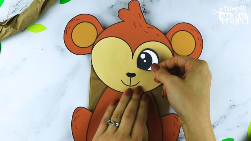 Printable Monkey Paper Bag Puppet Template - Simple Mom Project