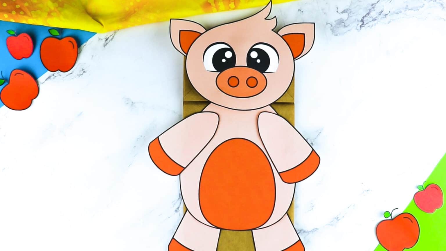 Printable Pig Paper Bag Puppet Template – Simple Mom Project