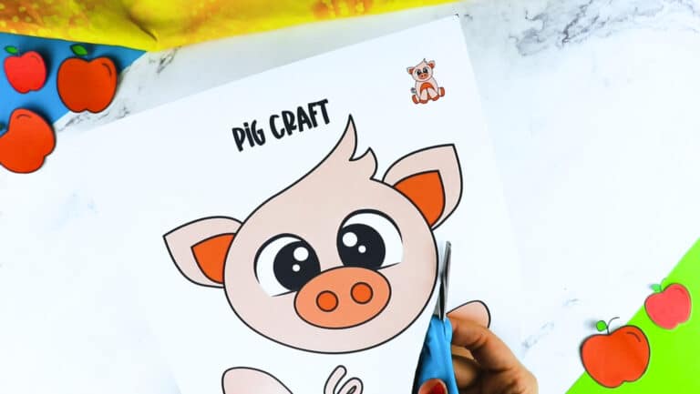 Printable Pig Paper Bag Puppet Template - Simple Mom Project