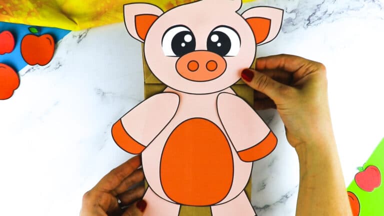 Printable Pig Paper Bag Puppet Template – Simple Mom Project