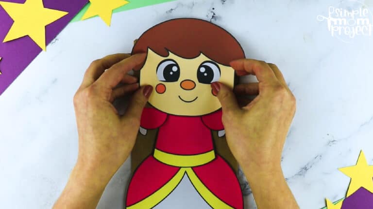 Printable Princess Paper Bag Puppet Template - Simple Mom Project