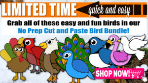 Free Printable Cut and Paste Blue Jay Craft - Simple Mom Project